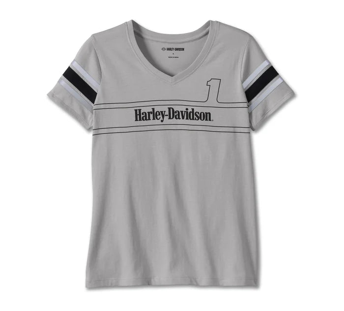 Harley-Davidson Women's #1 Racing Tee with Reflective Stripe - Vapor ...