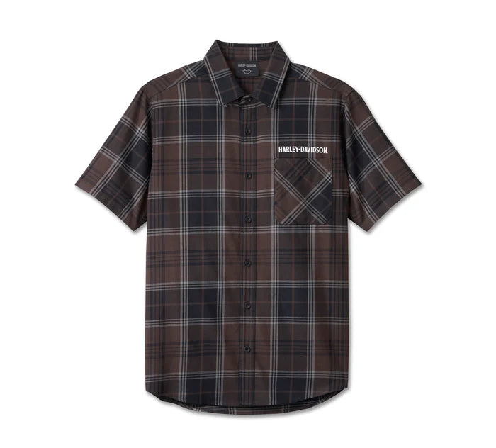 Harley-Davidson Cowboy Rider Short Sleeve Plaid Shirt (96146-25VM/000M)