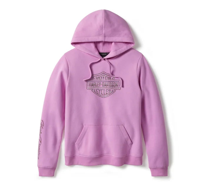 Harley-Davidson Women's Essential Bling Pullover Fleece Hoodie - Orchid ...