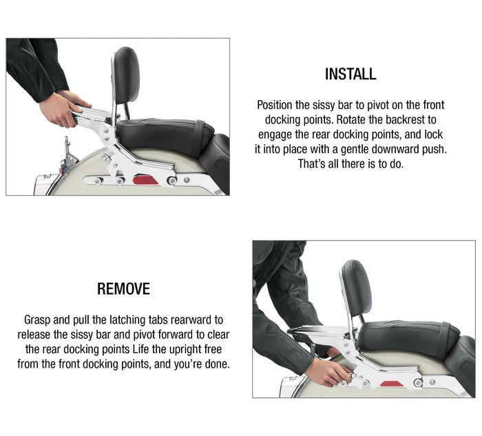 Harley-Davidson HoldFast Sissy Bar Upright - Standard Height - Gloss ...